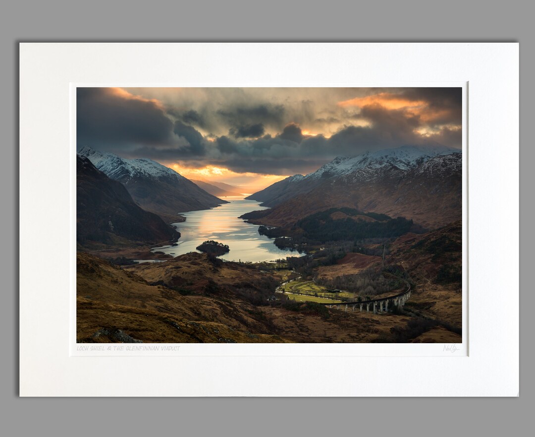 Loch Shiel & the Glenfinnan Viaduct, Scotland - A2 (70x50cm) Unframed ...