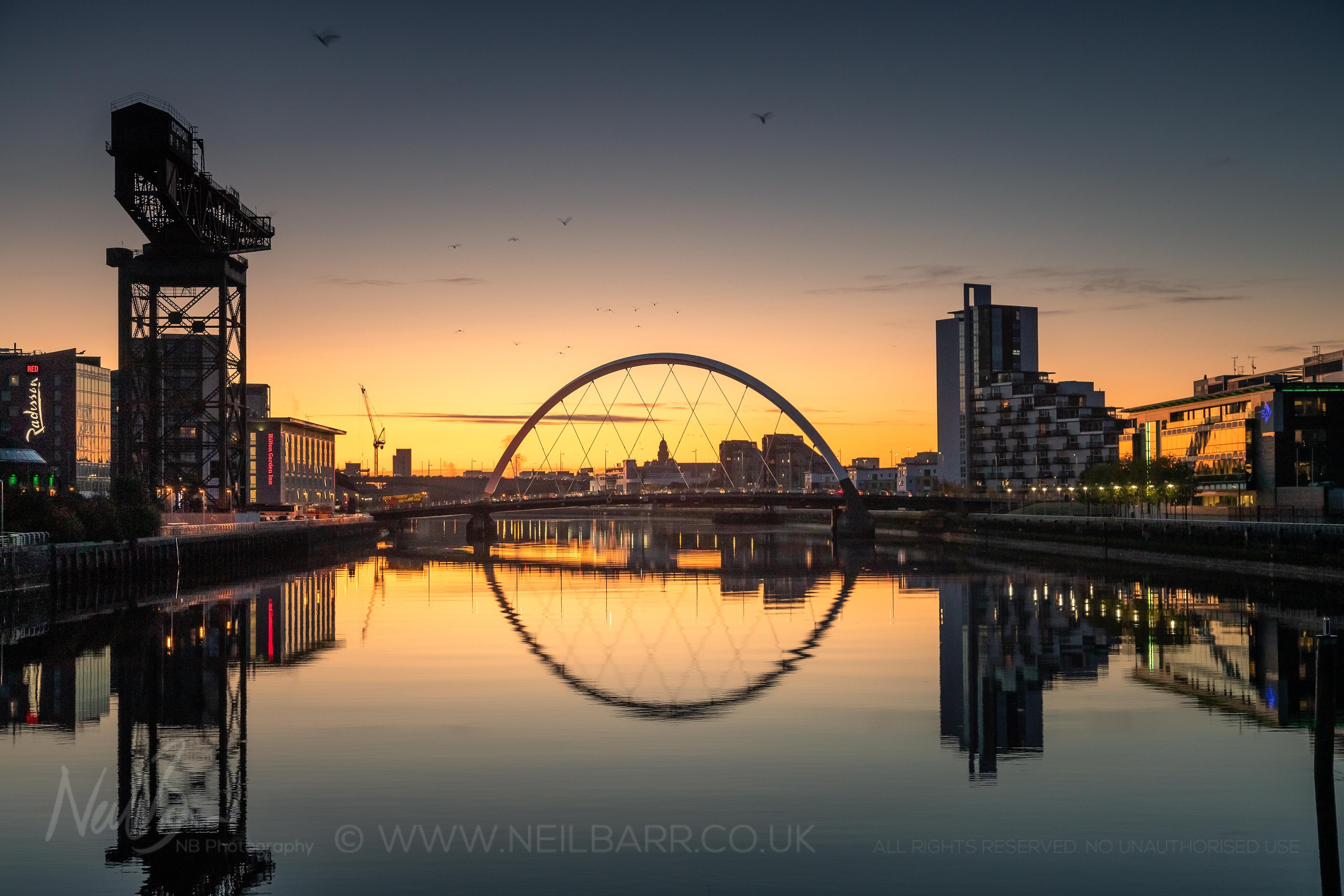Clyde Arc & River Clyde Glasgow Scotland - A4 (40x30cm) Framed Scottish ...