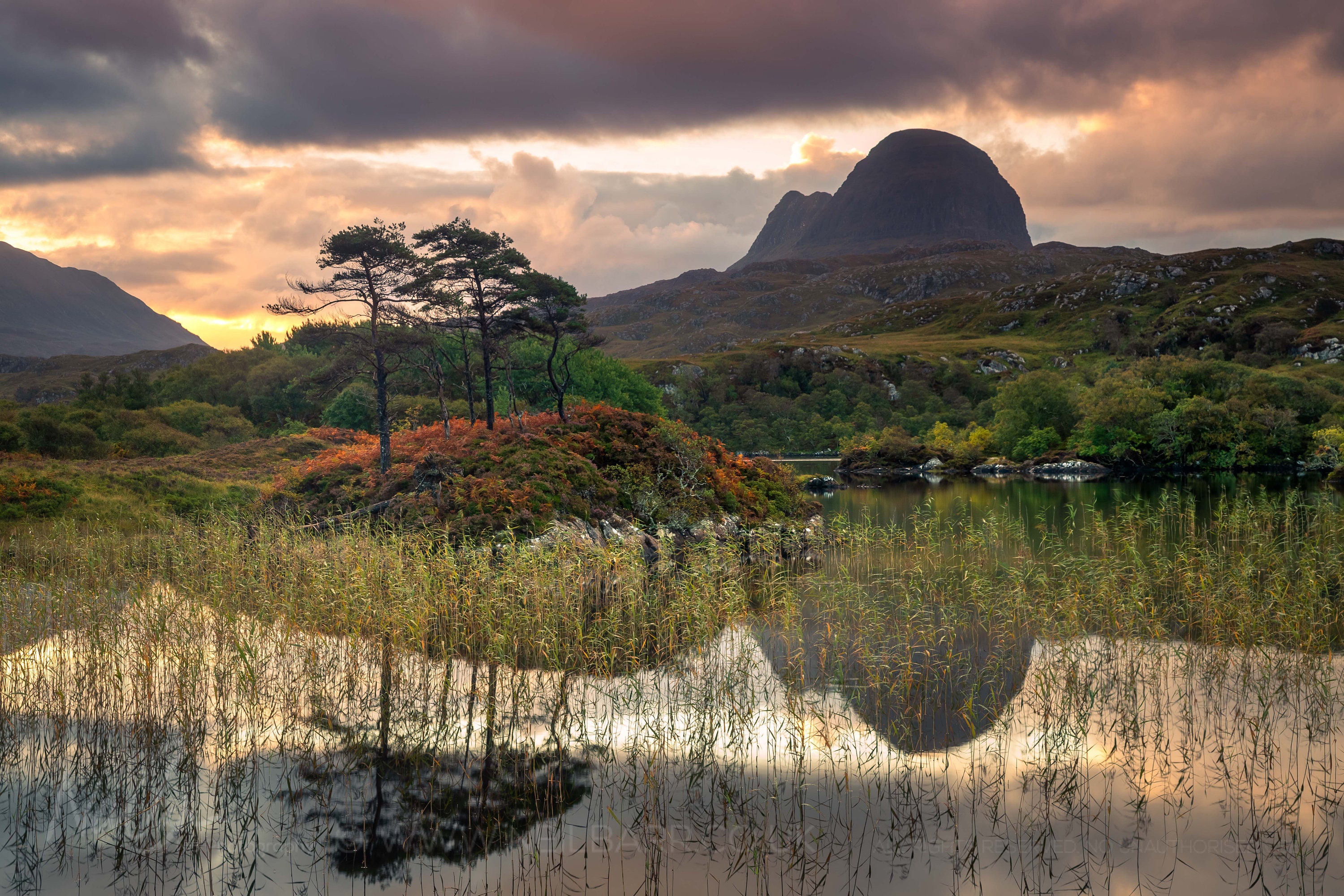 Suilven & Loch Druim Suardalain Near Glencanisp, Scotland A4 40x30cm ...