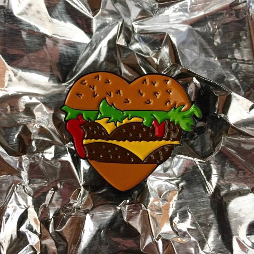 I Heart Burgers [enamel Pin] - Etsy