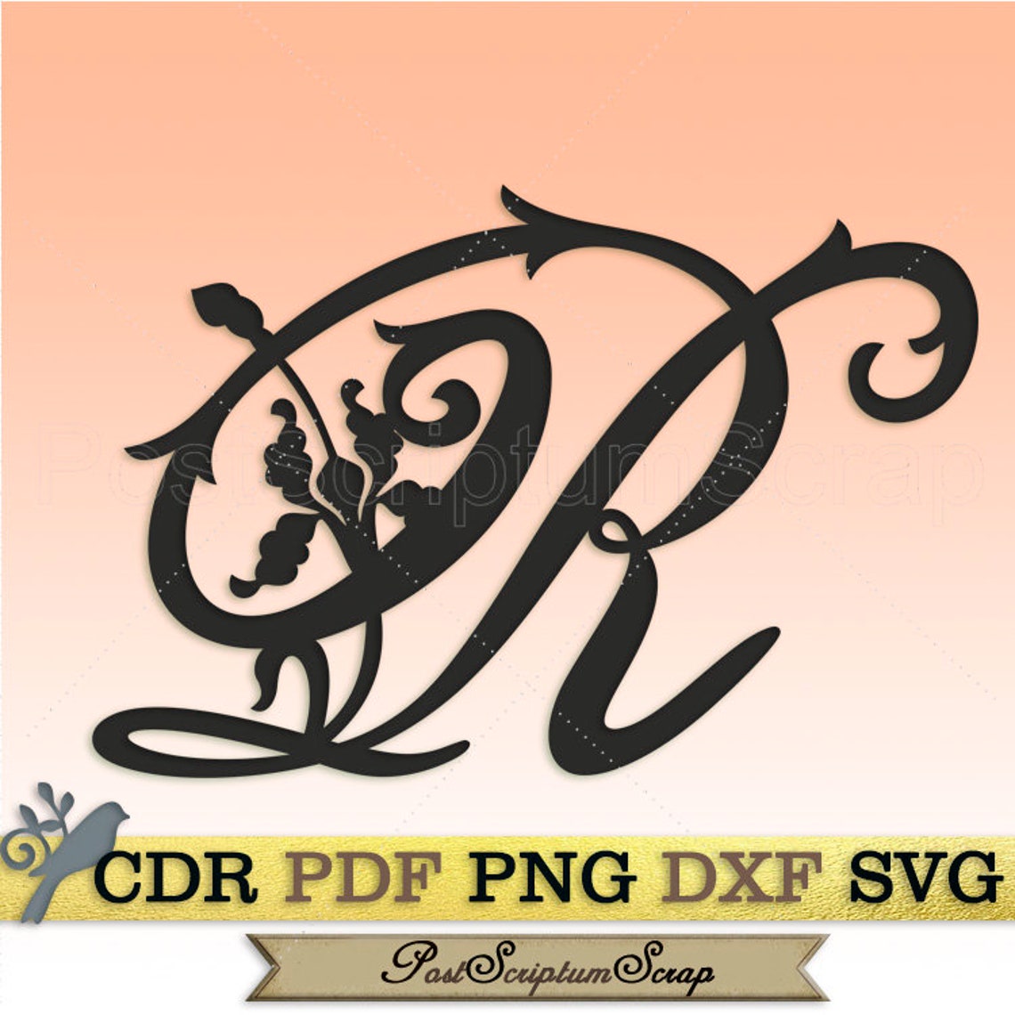 Old English Font svg split monogram iris Letters R alphabet | Etsy