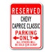Caprice Classic Parking Sign, Caprice Classic Sign, Chevy Caprice ...