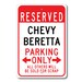 Beretta Parking Sign, Beretta Signs, Chevy Beretta , Beretta Sign ...