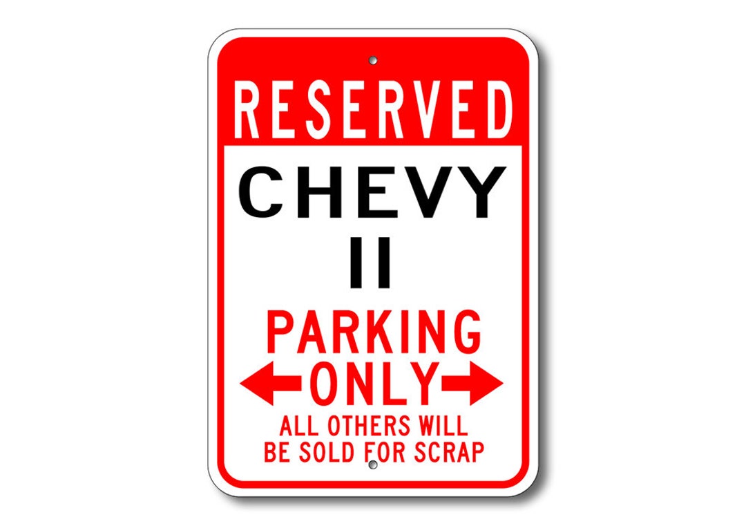 Nova II Parking Sign Nova II Sign Chevy Nova II Nova Ll - Etsy