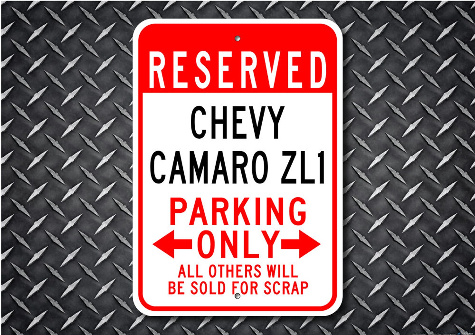 Camaro ZL1 Parking Sign, Camaro ZL1 Signs, Chevy Camaro ZL1 , Camaro ...