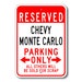 Monte Carlo Parking Sign, Monte Carlo Sign, Chevy Monte Carlo, Monte ...