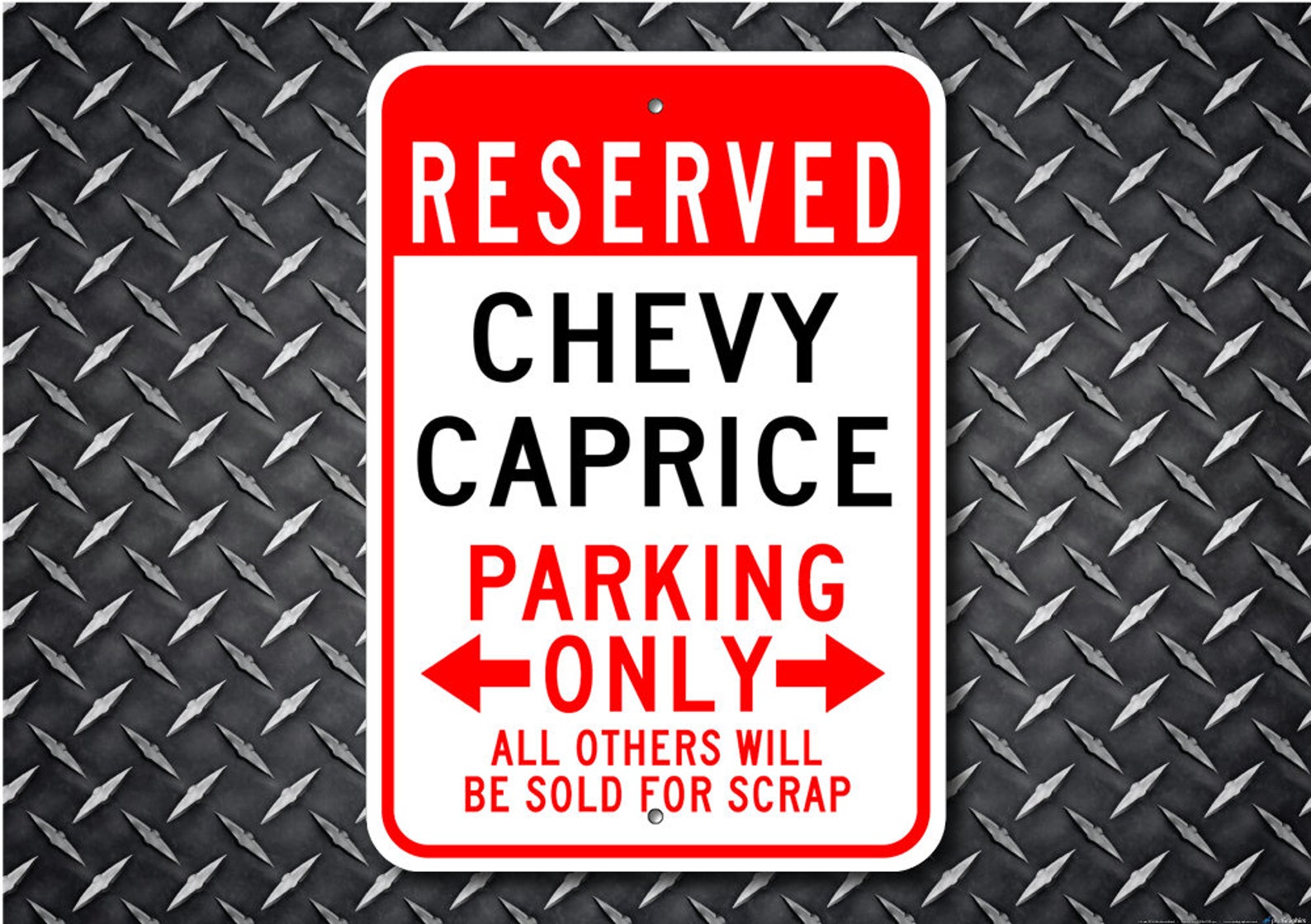 Caprice Parking Sign Caprice Sign Chevy Caprice Caprice | Etsy