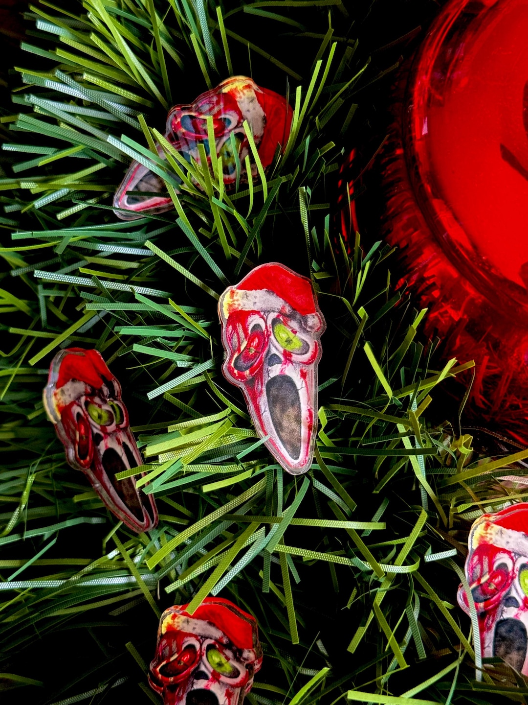 Ghostface Santa Mask Pin - Etsy