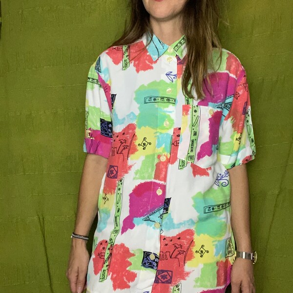 90s Blouse - Etsy