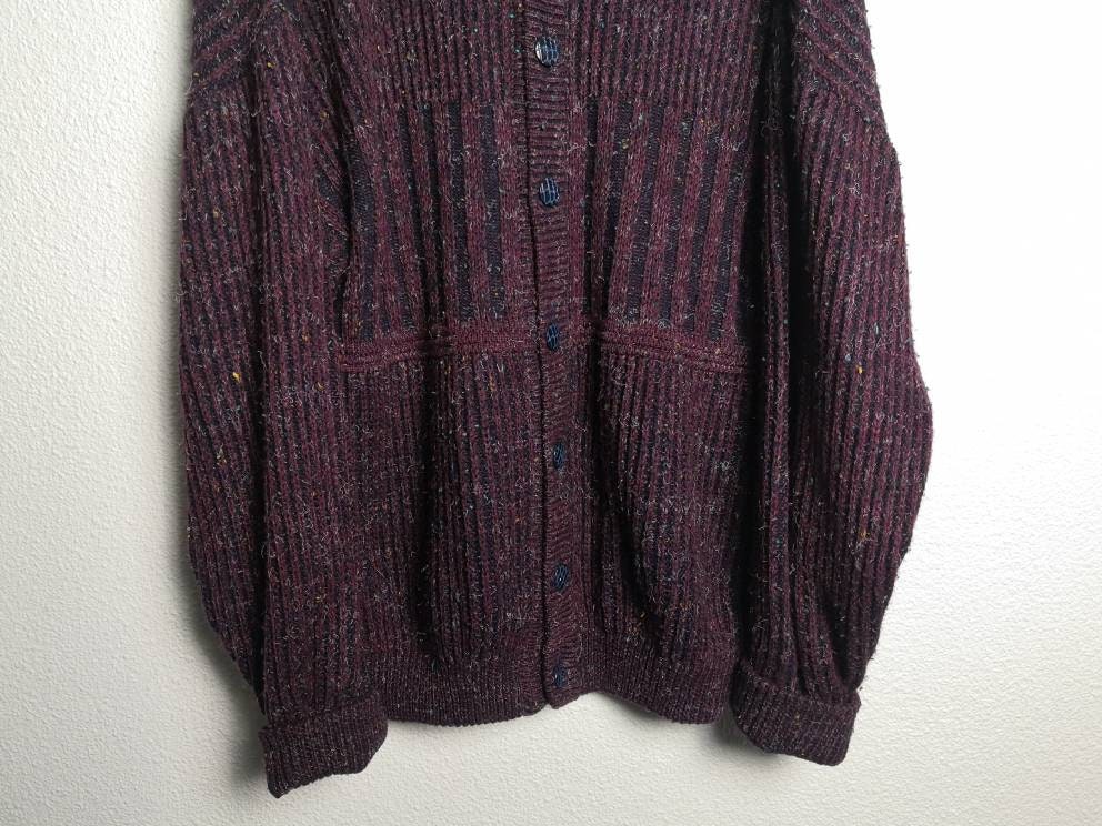 Vintage vest / purple / knitted / knitwear / XL / extra large | Etsy