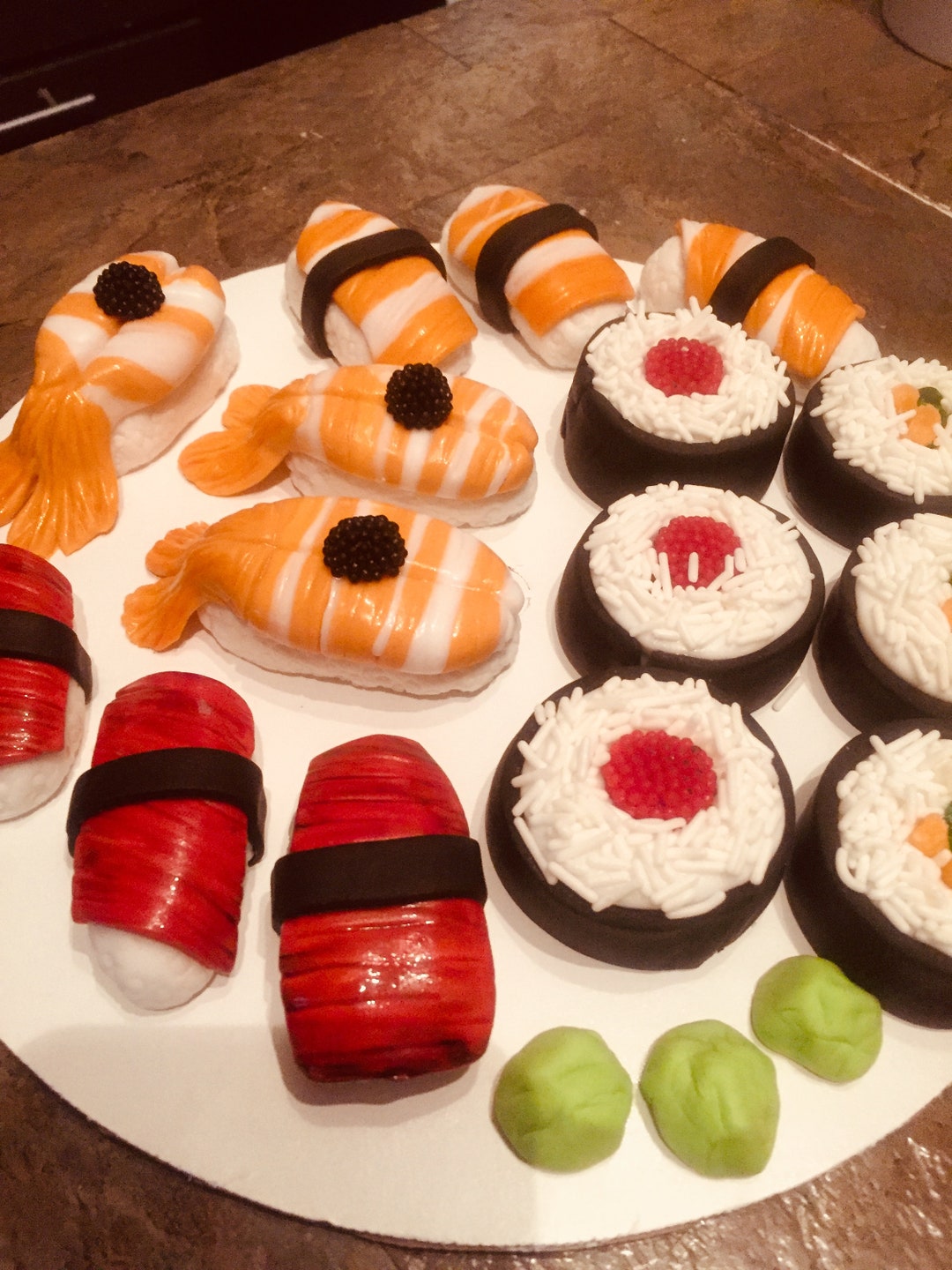 Fondant Sushi Cupcake Toppers - Etsy Australia