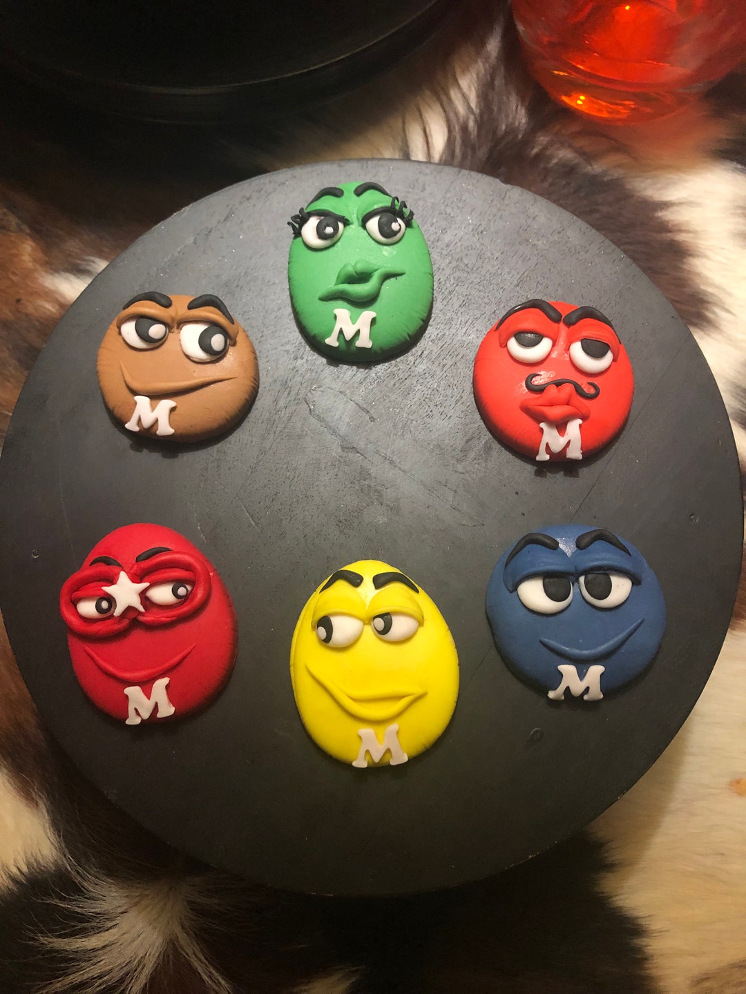 Set of M&M Themed Cupcake Toppers - Etsy