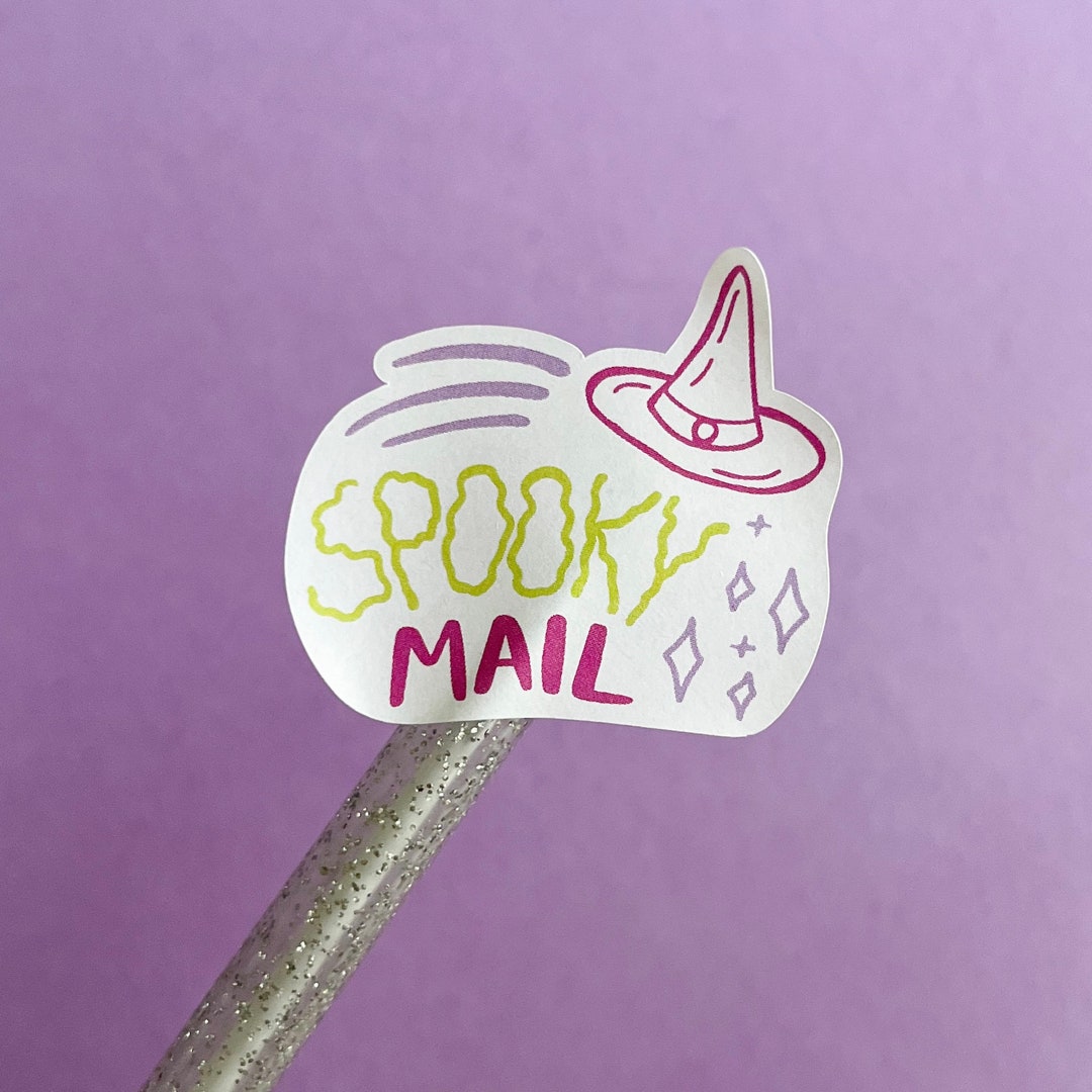 Halloween Packaging Sticker Sheet - Spooky Mail Stickers - Cute Small ...