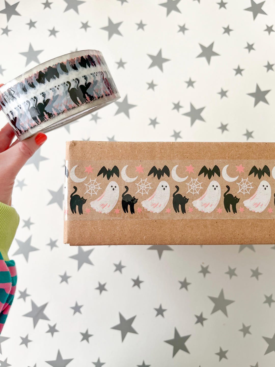 Halloween Packing Tape, Cute Printed Tape, Ghost Packaging Tape, Self ...