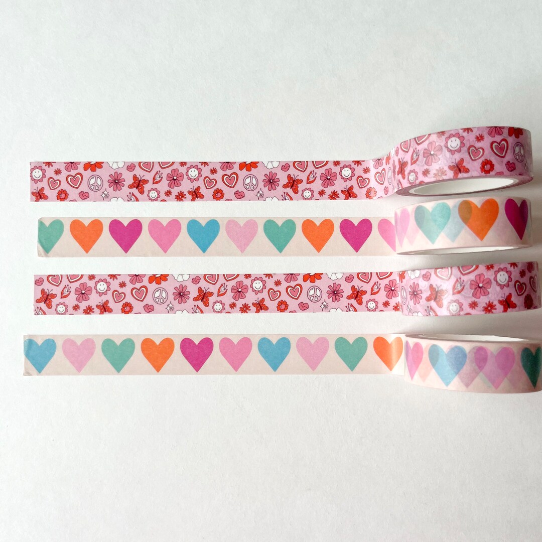 Valentine Washi Tape BUNDLE (2 Pack), Eco Friendly Tape, Stationery ...