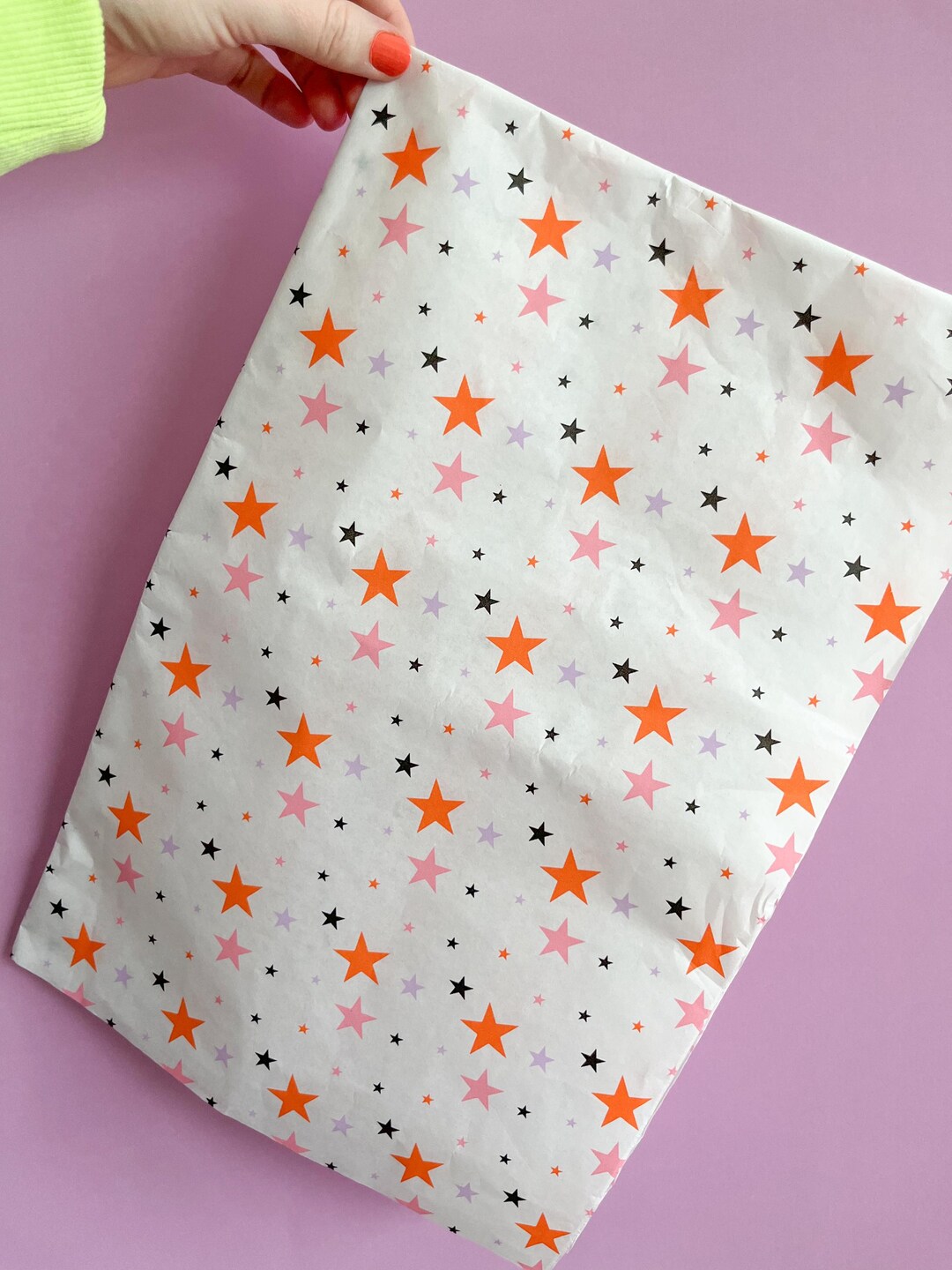 Colorful Star Tissue Paper - 20"x30" Cute Halloween Tissue Paper ...