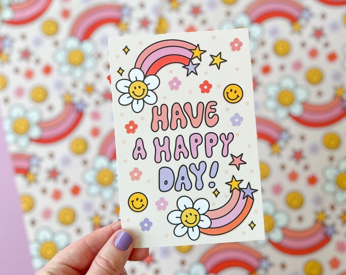 Have a Happy Day Insert Cards, Colorful Notecards, Shipping Supplies ...