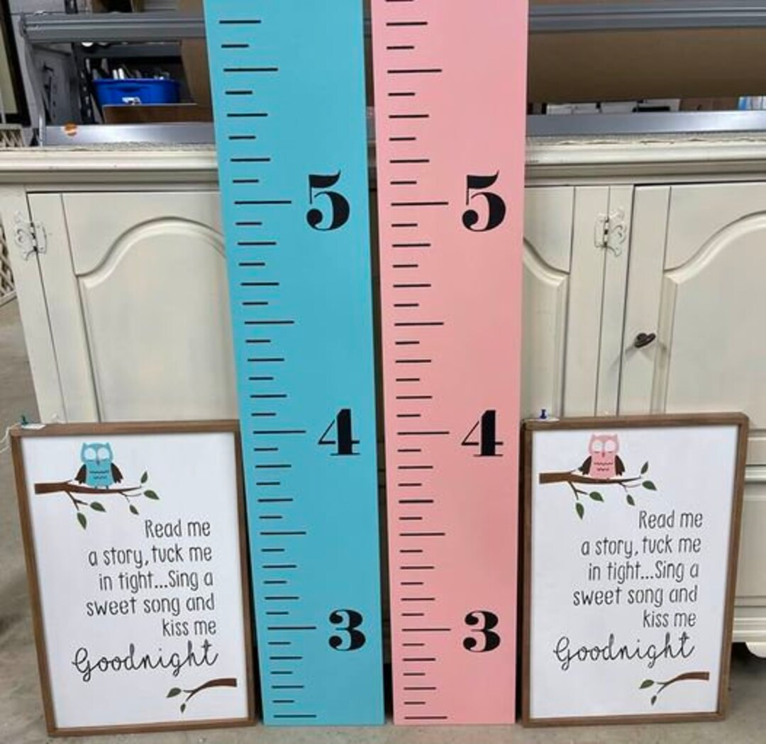 Growth Chart 2.5' to 6.5' Tall-solid Wood - Etsy