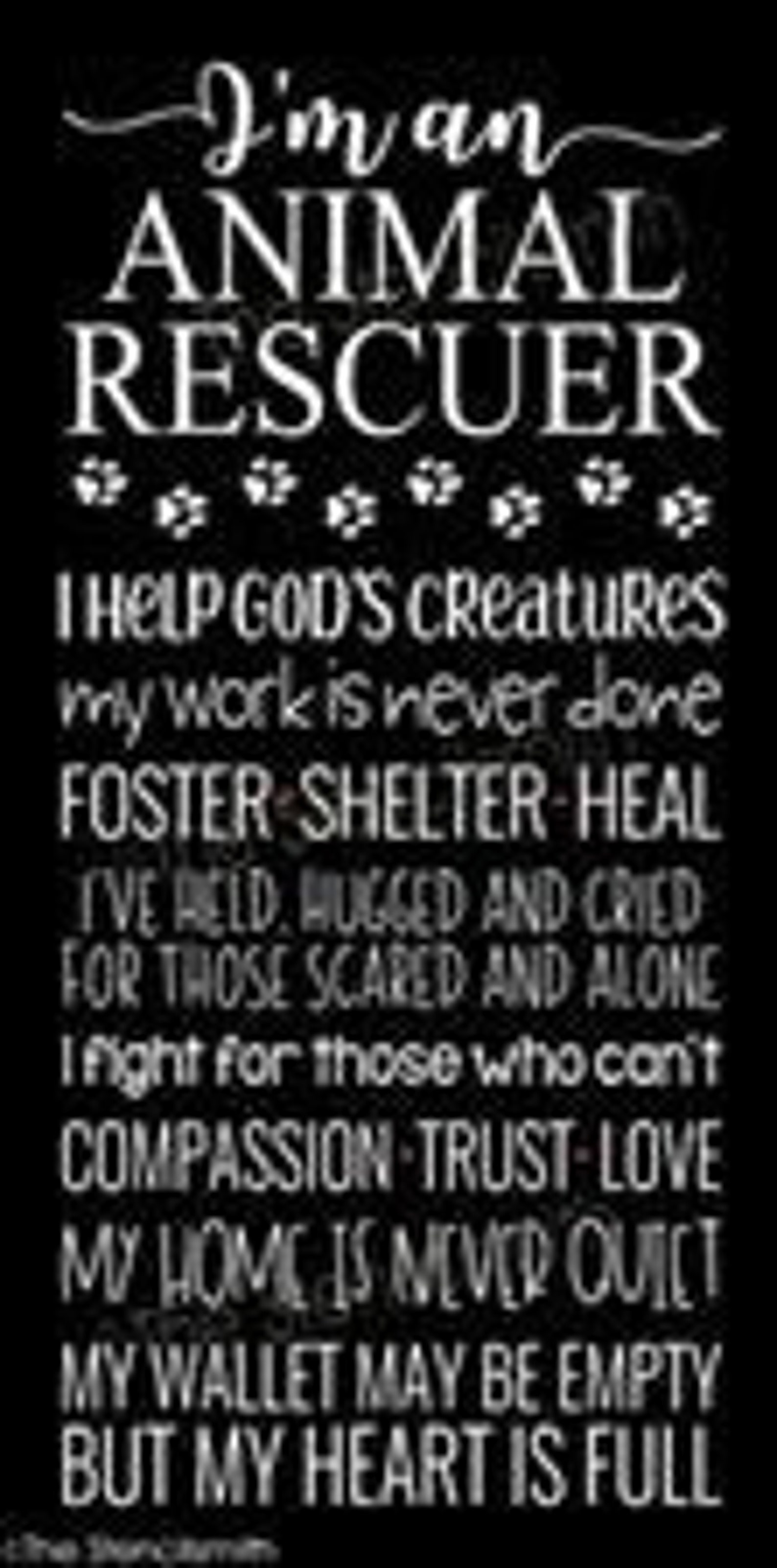 Animal Rescuer Wood Sign 12 X 24 | Etsy