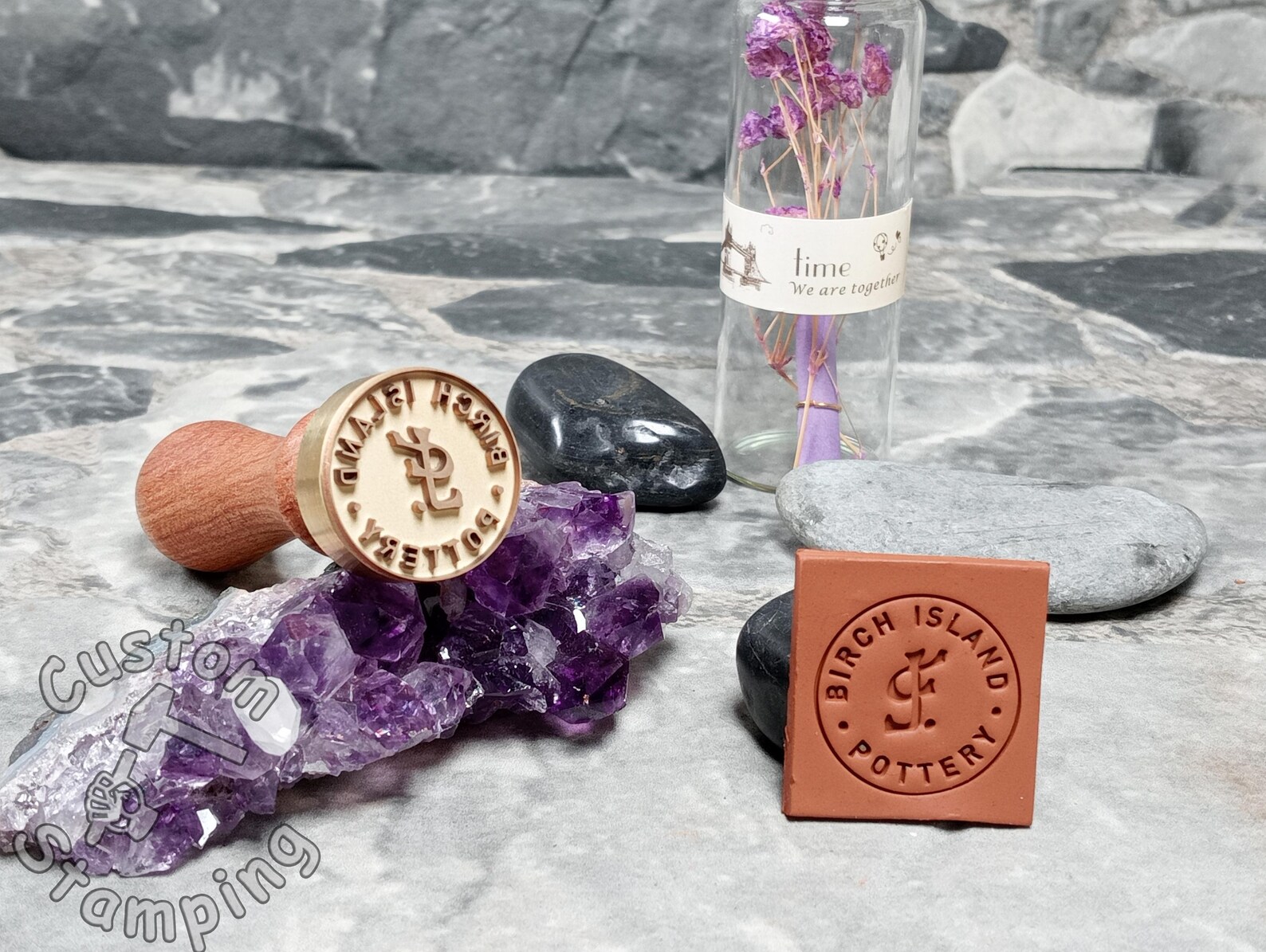 Ceramic Logo Stamp Custom Metal Stamp for Clay Custom Stamp for ...