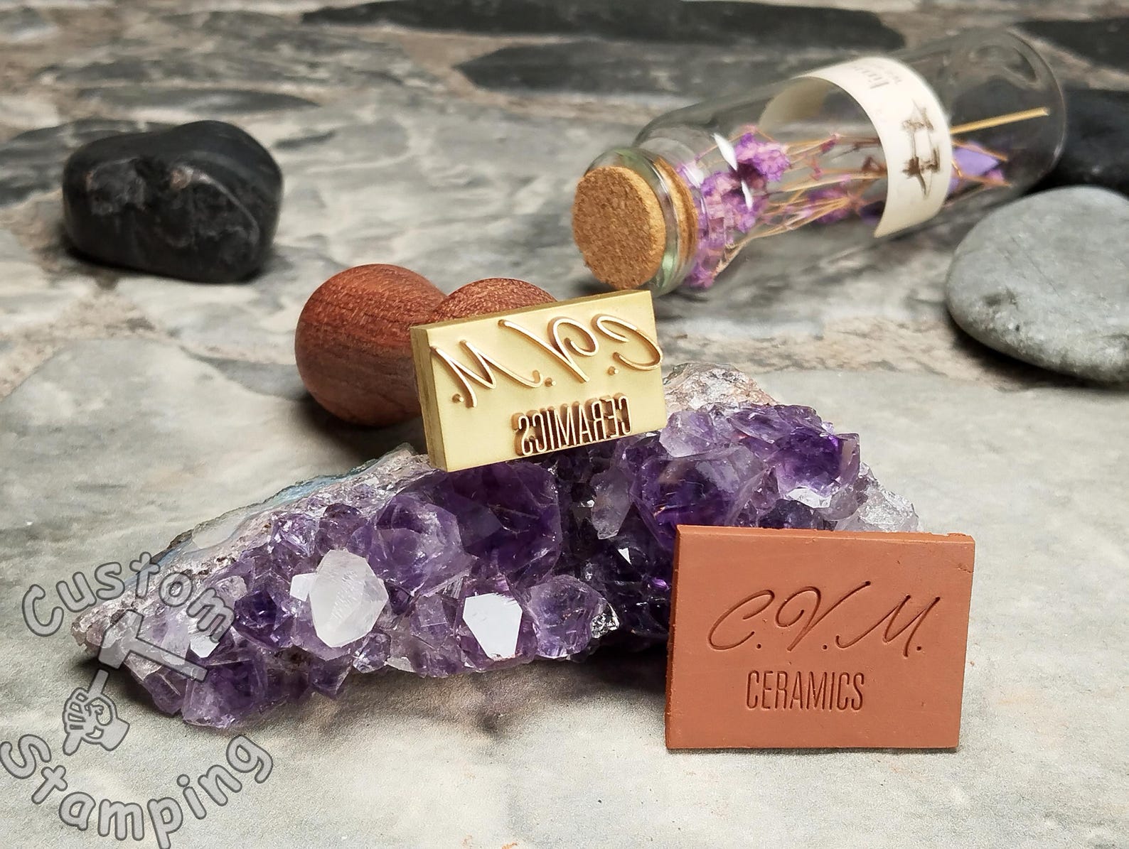 Ceramic Logo Stamp Custom Metal Stamp for Clay Custom Stamp for ...