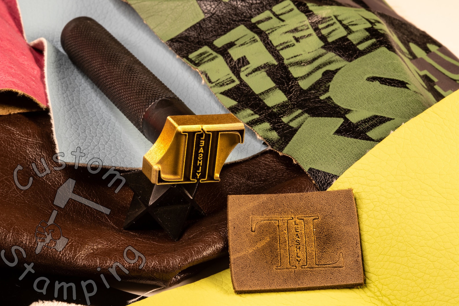 Custom Leather Stamp Leather Custom Brass Emboss Stamp Leather | Etsy