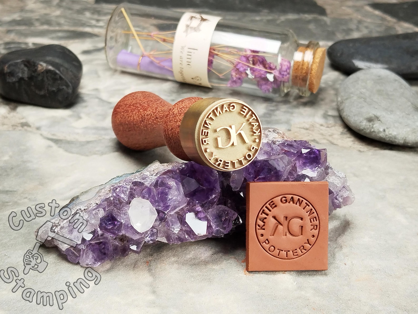 Ceramic Logo Stamp Custom Metal Stamp for Clay Custom Stamp for ...