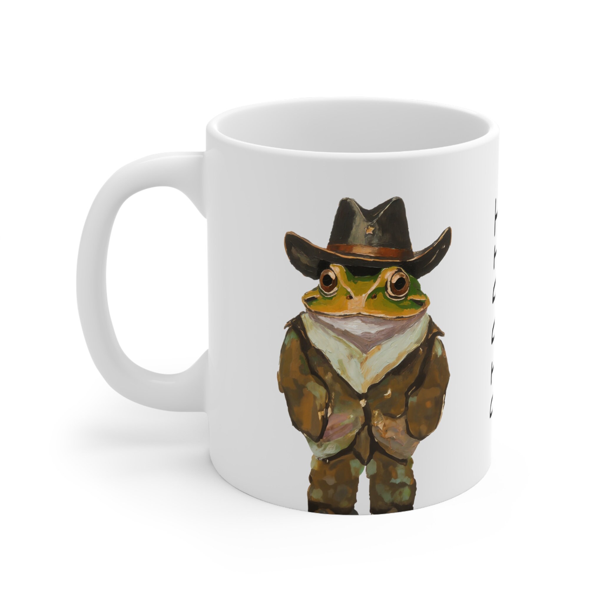 MR. TOAD MUG, Frog in Cowboy Hat Mug, Funny Animal Sarcastic Mug ...