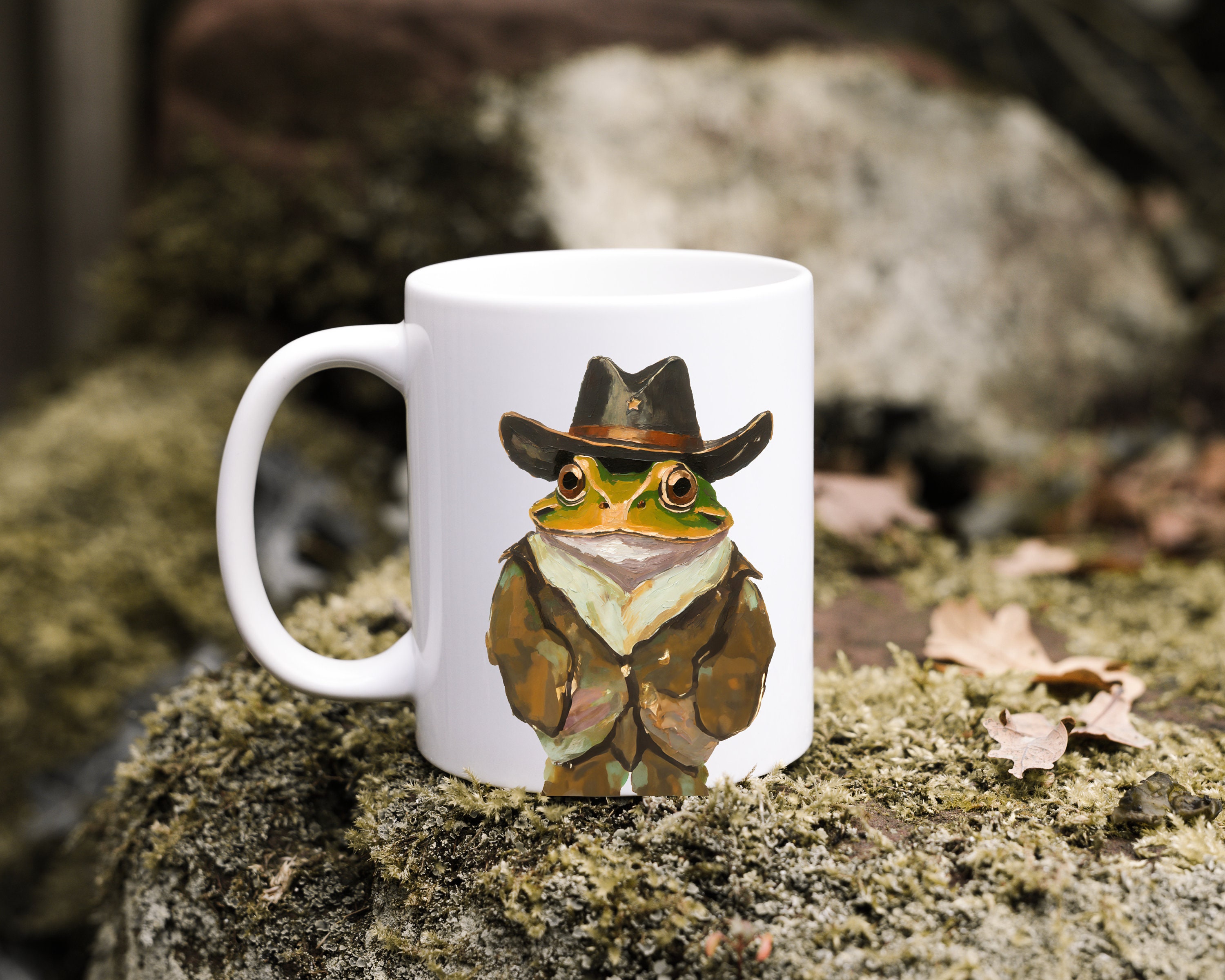 MR. TOAD MUG, Frog in Cowboy Hat Mug, Funny Animal Sarcastic Mug ...