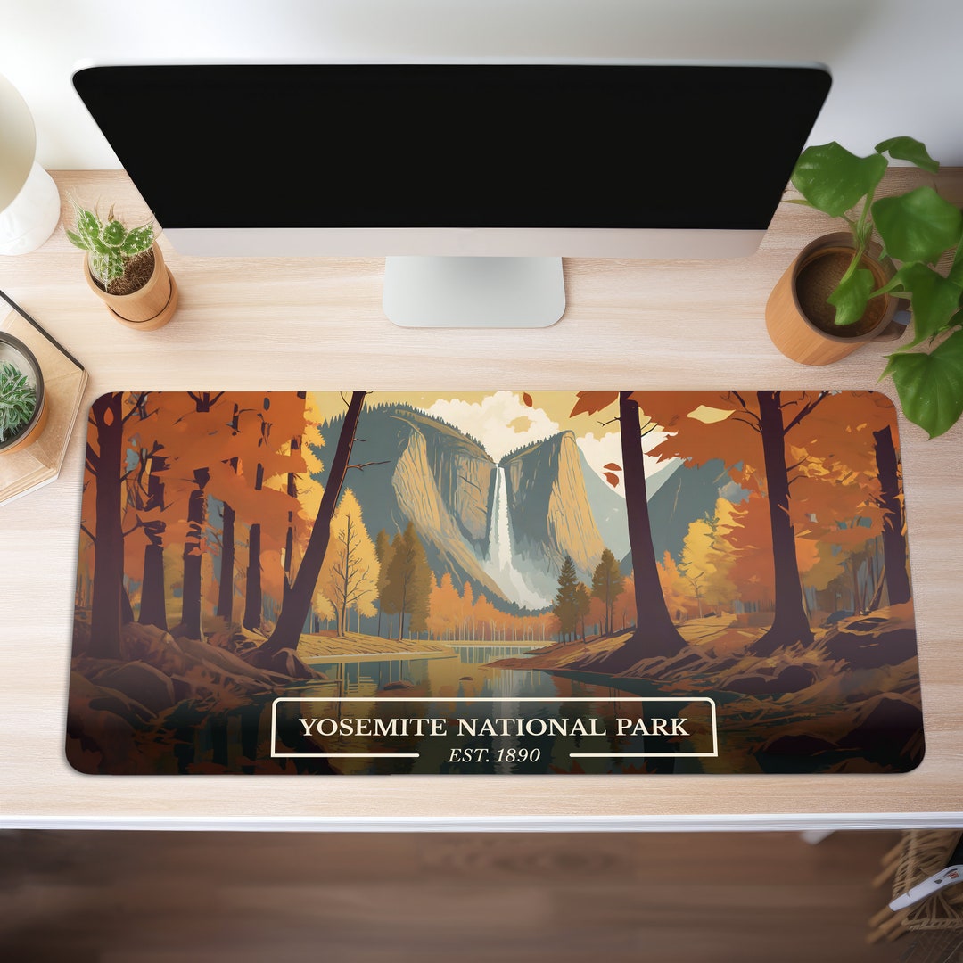Yosemite Gaming Mousepad, Large Desk Mat, Cartoon Mouse Pad,bright Abstract Gamer Mousepad ...