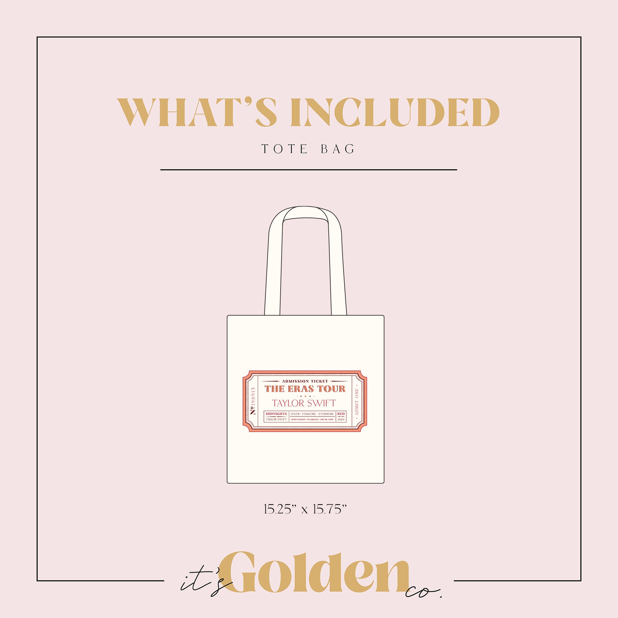 Taylor, The Eras Tour Ticket, Concert Ticket, Tote Bag sold by Busy ...