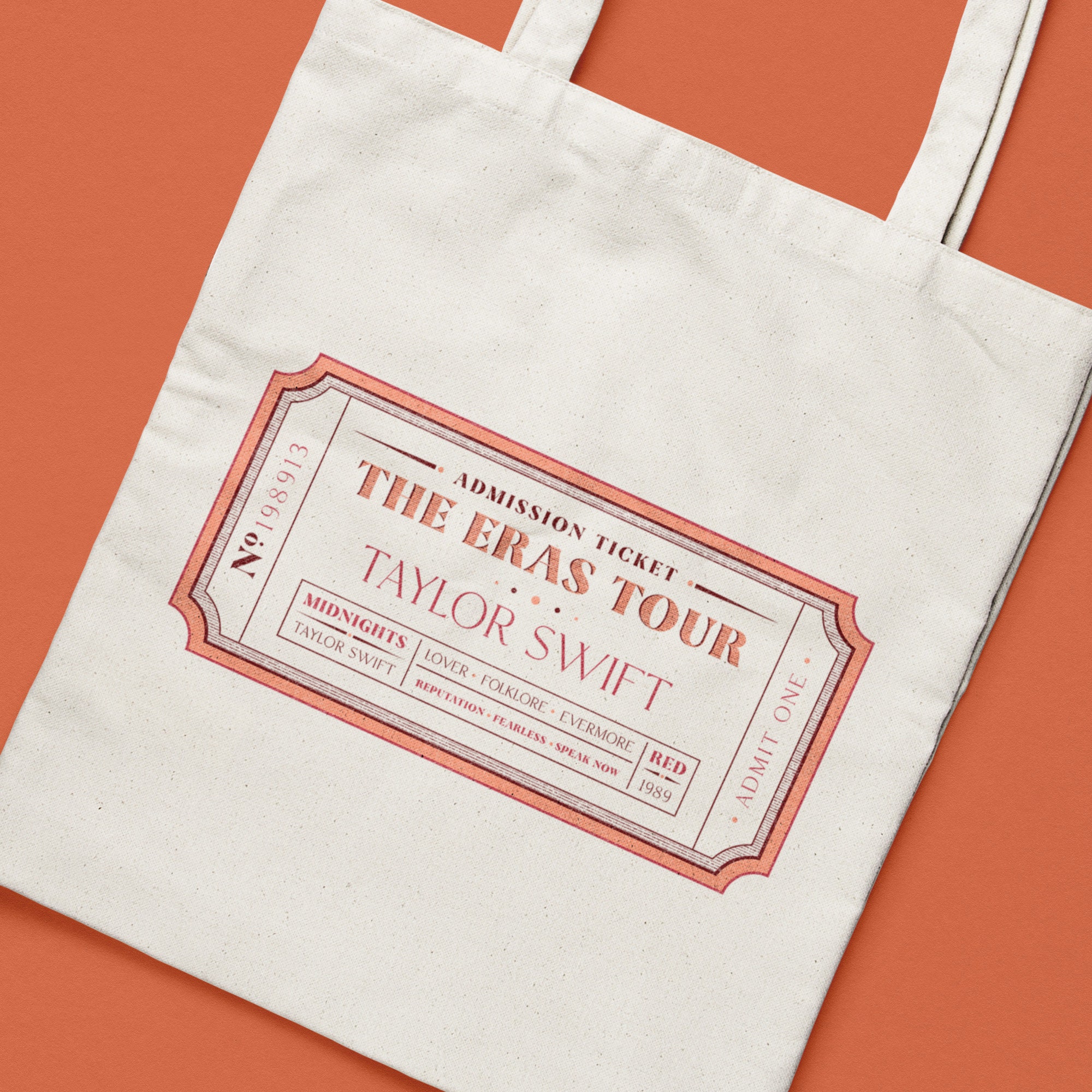 Taylor, The Eras Tour Ticket, Concert Ticket, Tote Bag sold by Busy ...