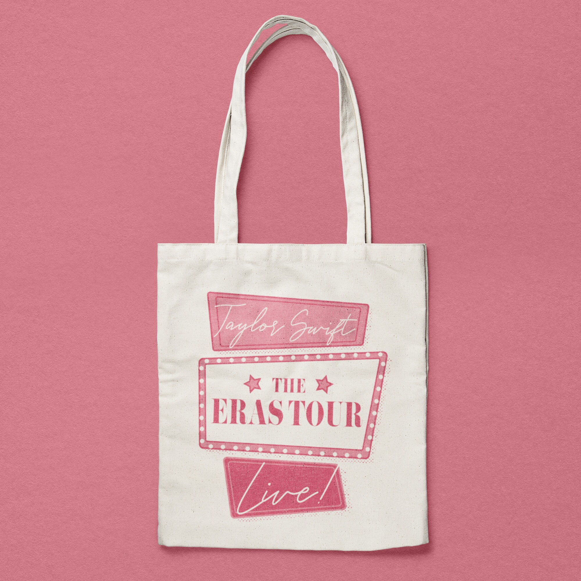 The Eras Tour, Concert Sign, Taylor, Vintage Merch, Tote Bag Designed ...