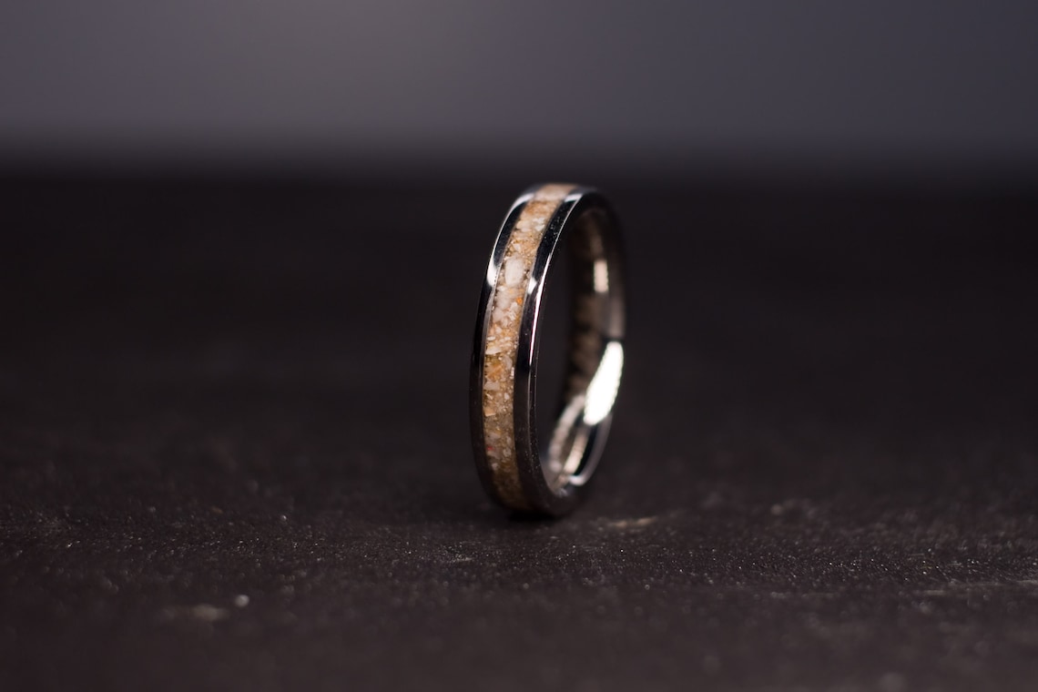 Engraved Memorial Ring -visible Ash- Ash Only- Cremains- Memory Ring ...