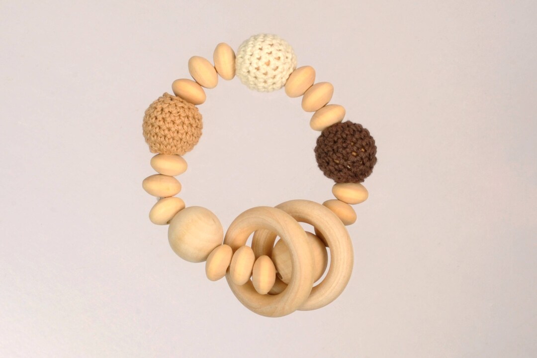 Wood Biter, Baby Biter, Crochet Biter, Baby Hoop Biter, Baby Teeth ...