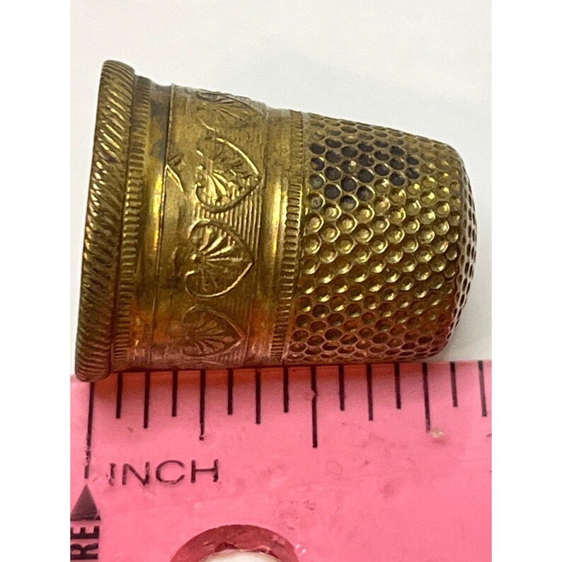 Brass Thimble With Palmate Leaf Design, Collector's Item Vintage - Etsy