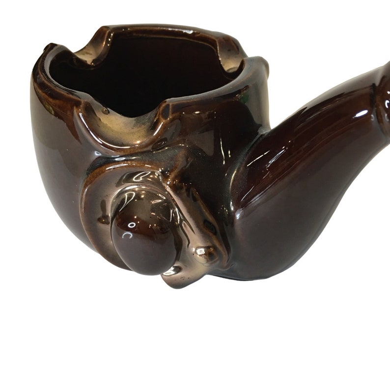 Vintage Pipe Shaped Ashtray With Gold Trim. Would Make a Fun Succulent ...
