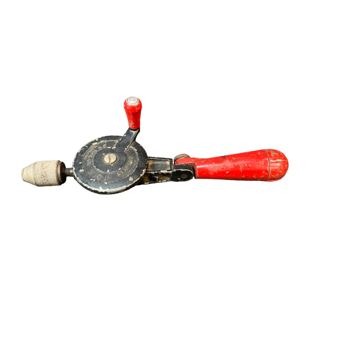 Vintage Hand Drill Jo Mfg Co Clawson Jo Line Trademark Red Handle Plus ...