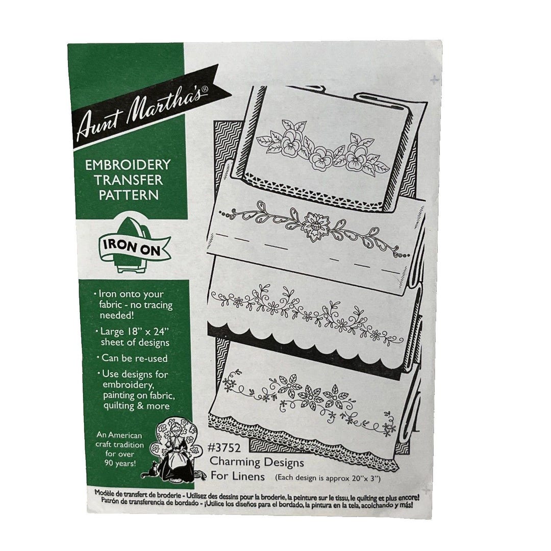 Aunt Marthas Embroidery Transfer Pattern Iron on 3752 Charming Designs ...