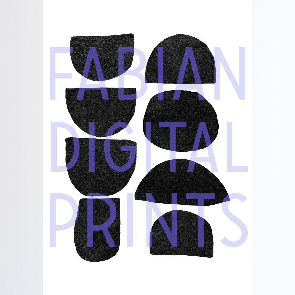 Set of 3: Black & White Watercolor Leaves and Abstract Shapes | Etsy