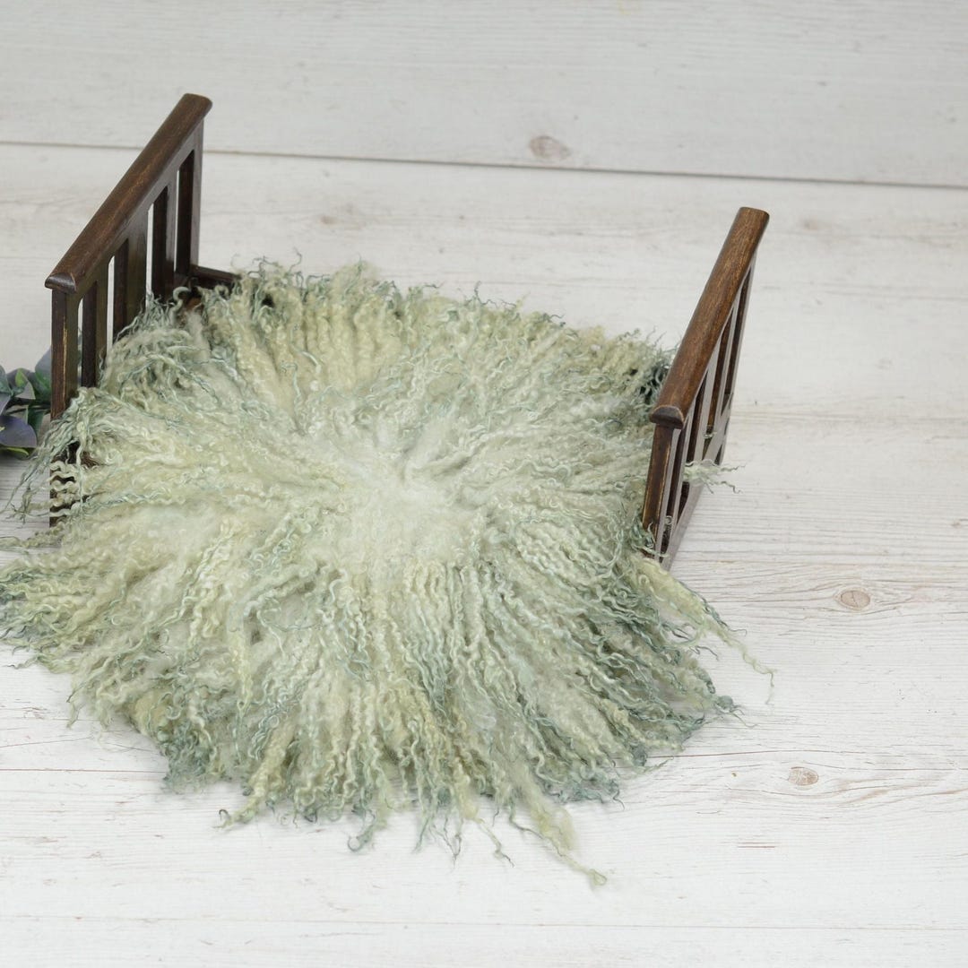 Felted Wool Layer, Curly Newborn Photo Prop Blanket, Texture Basket ...