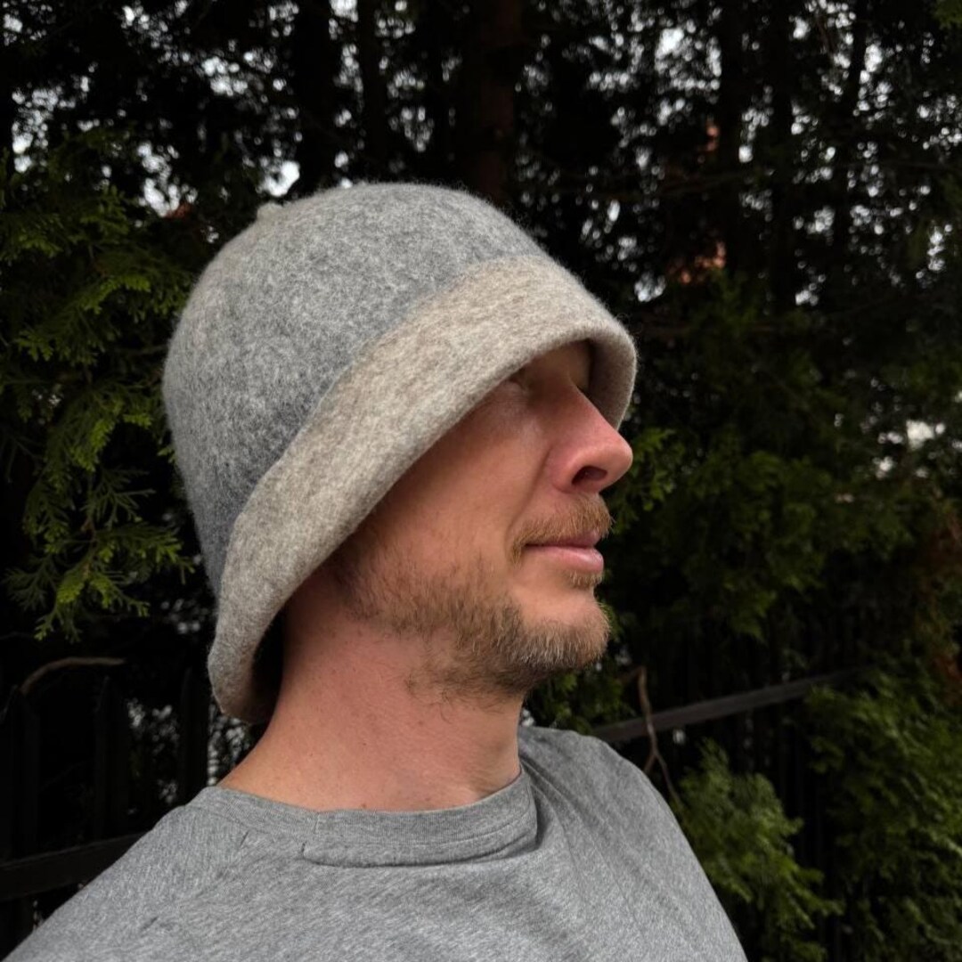 Men’s Felt Sauna Hat – Hand Felted Wool Hat for Banya & Spa ...