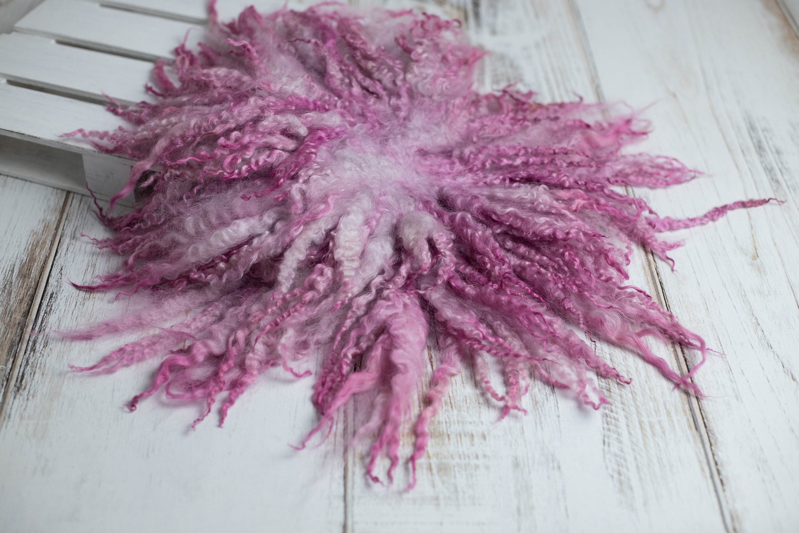 Newborn Layering Blanket, Photo Prop Curly Wool Layer, Round Fluffy ...