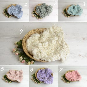 7 Colors Knit Baby Layer, Newborn Layering Blanket, Photo Prop Wool ...