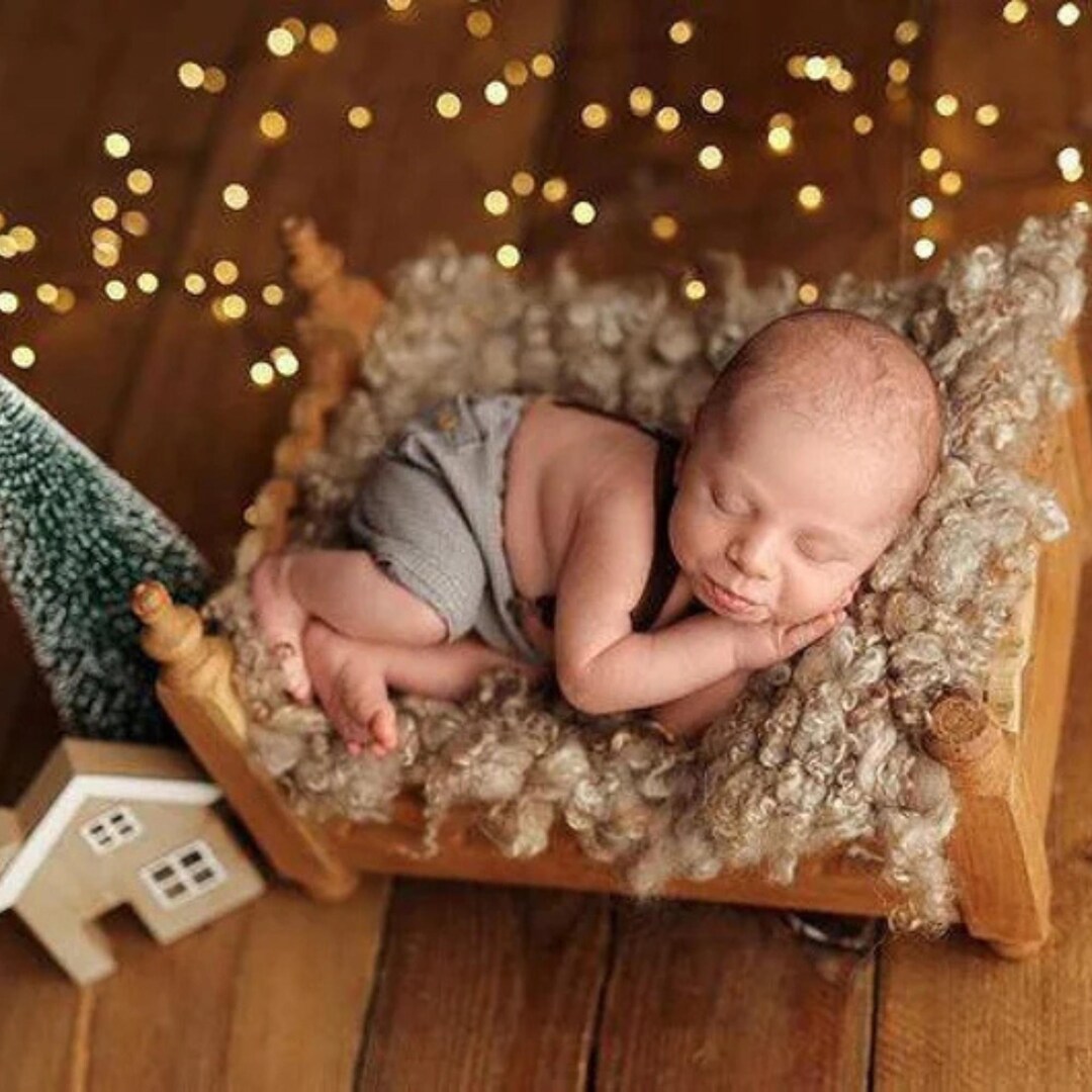 Beige Chunky Newborn Props, Newborn Photography Props, Textured Photo ...