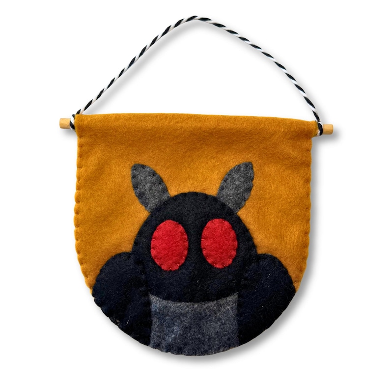 Mini Mothman Felt Wall Banner - Cryptid PDF Sewing Pattern - Etsy