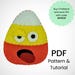 Zombie Candy Corn Felt Pattern/pdf Template Download/halloween Felt ...