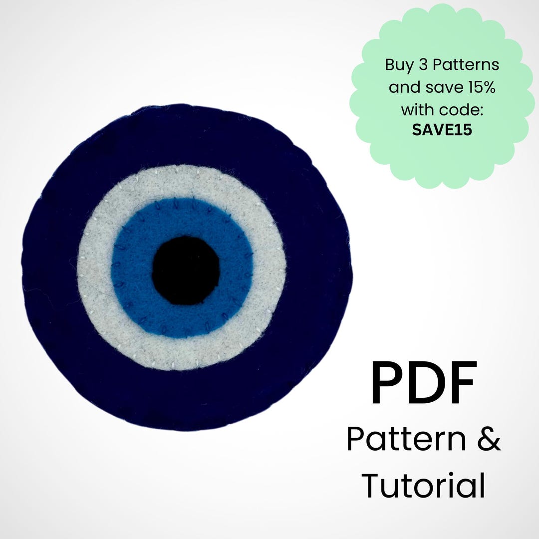 Evil Eye Felt Sewing Pattern/pdf Pattern Template Download/felt ...