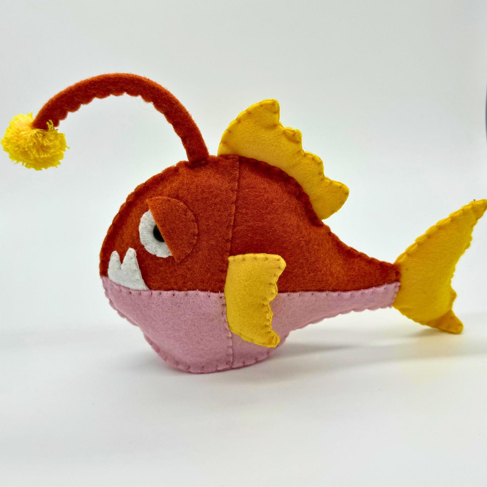 Angler Fish Felt Sewing Pattern/pdf Pattern Template Download/felt Fish ...