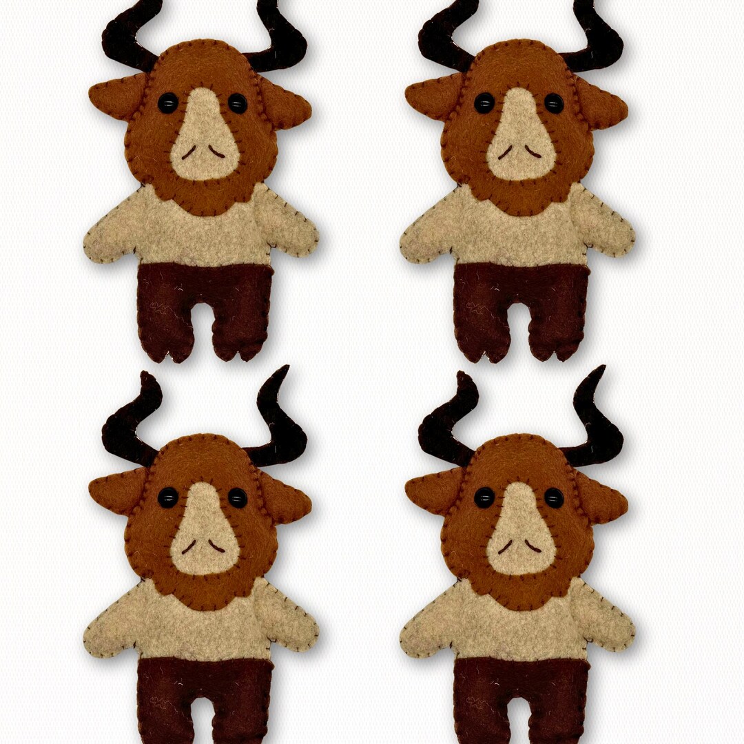 Minotaur Felt Sewing Pattern: Plush Ornament DIY (PDF Pattern) - Etsy